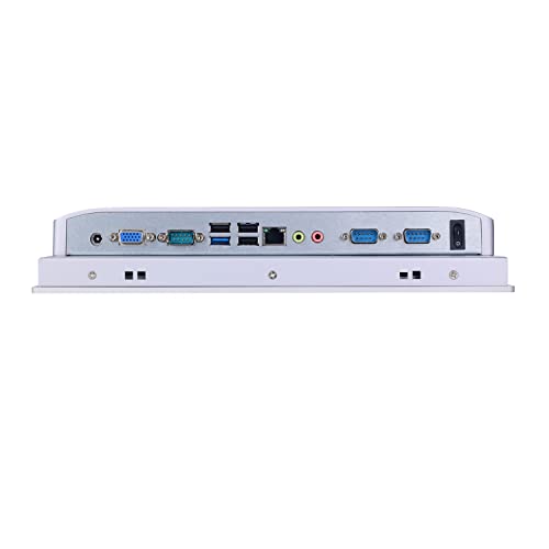 HUNSN 12.1 Inch TFT LED Industrial Panel PC, 10-Point Projected Capacitive Touch Screen, Intel J1900, Windows 11 Pro or Linux Ubuntu, PW24, VGA, 4 x USB, LAN, 3 x COM, 8G RAM, 512G SSD, 1TB HDD