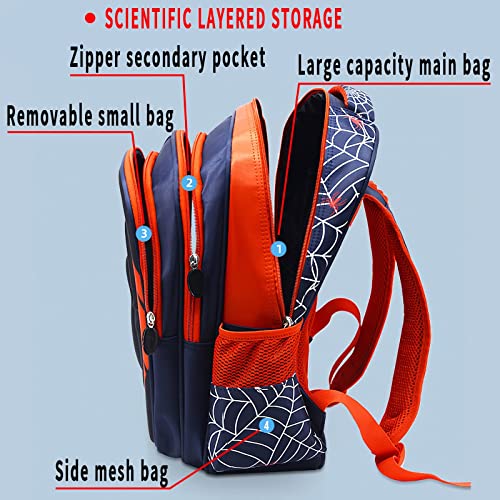 TUDERE 3D cartoon schoolbag waterproof lightweight boys and girls schoolbag red model