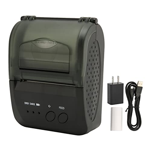 Naroote Portable Receipt Printer, Mini Thermal Printer Automatic Sleep Low Noise Fast Printing for Homes (US Plug)