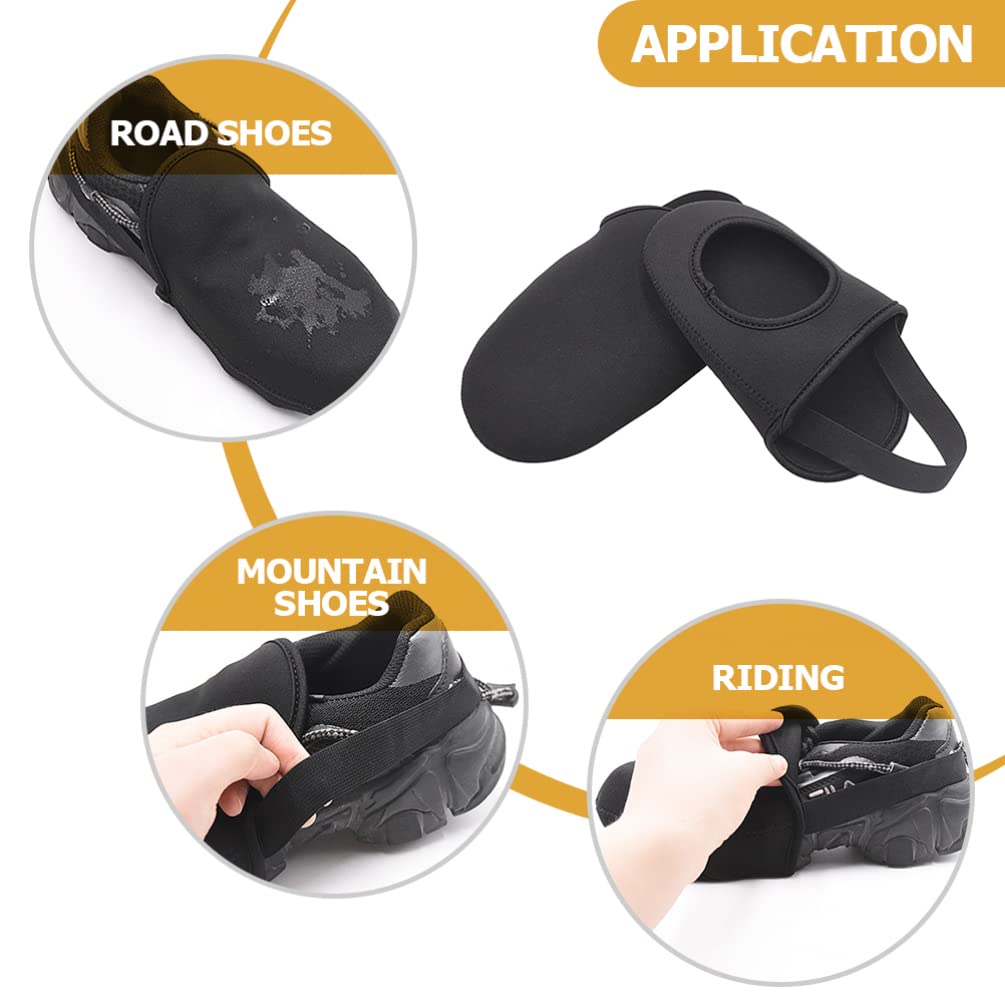 LIOOBO 1 Pair of Shoes Covers Warm Windproof Riding Half Shoe Cover Mountain Bike