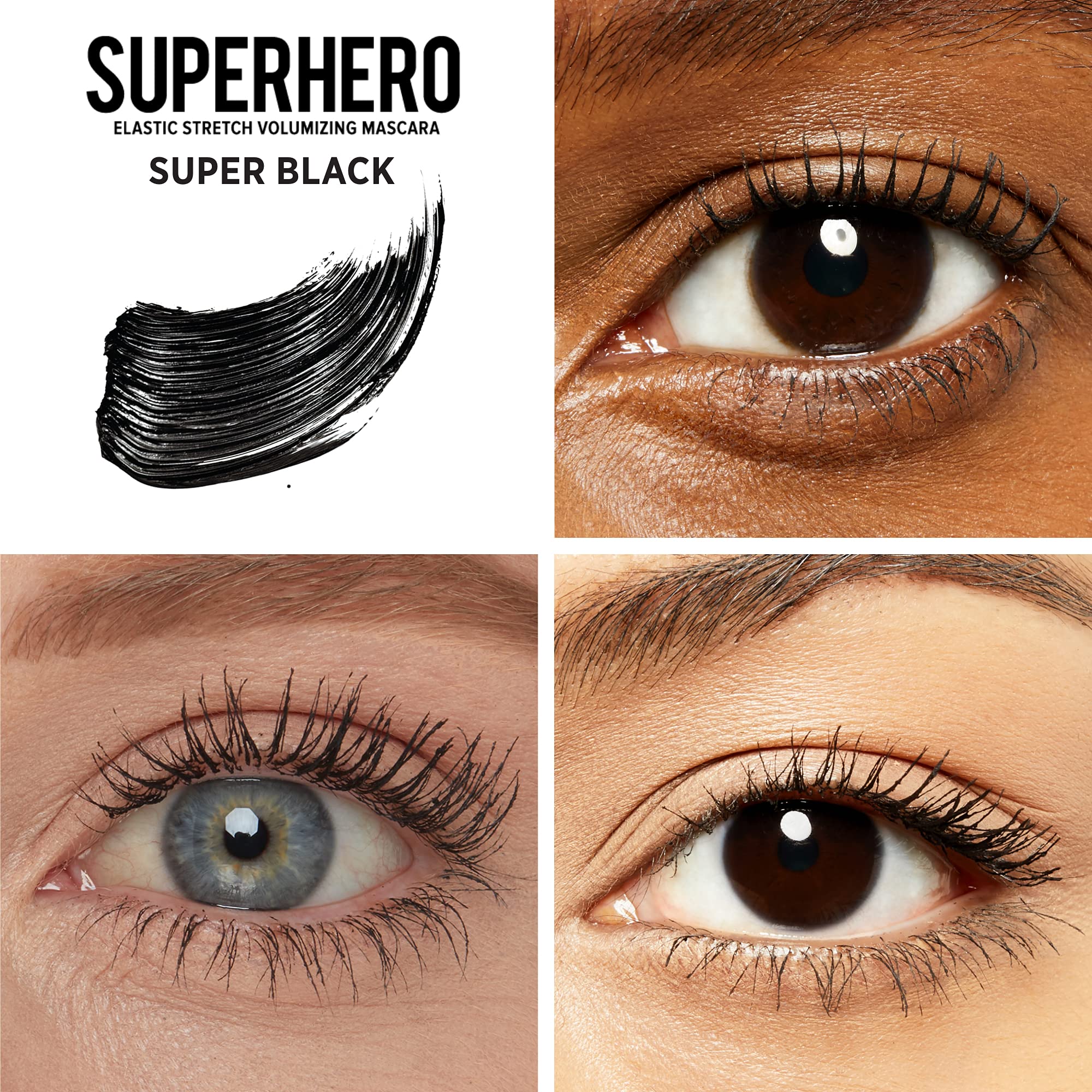 IT Cosmetics Lash Transformation Eye Makeup Set - Includes Full Size + Travel Size Superhero Volumizing & Lengthening Mascara - Lifts, Separates & Conditions Lashes - with Collagen, Biotin & Peptides