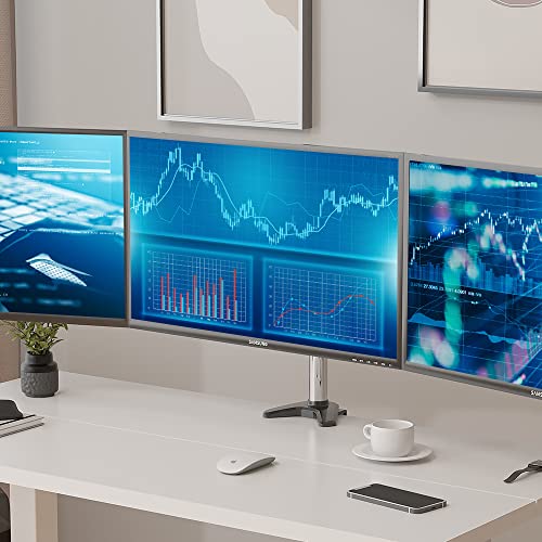 JYLH JOYSEEKER Electric Adjustable Height Desk and Triple Monitor Mount