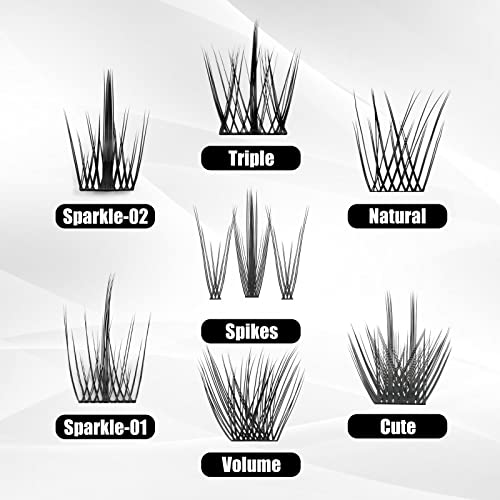 IKVVOM Cluster Lashes 120Pcs 10-16mm Mix lengths Lash Clusters C Curl Individual Lashes Volume Eyelash Clusters Wispy Cluster DIY Eyelash Extensions DIY At Home Soft And Reusable Lashes