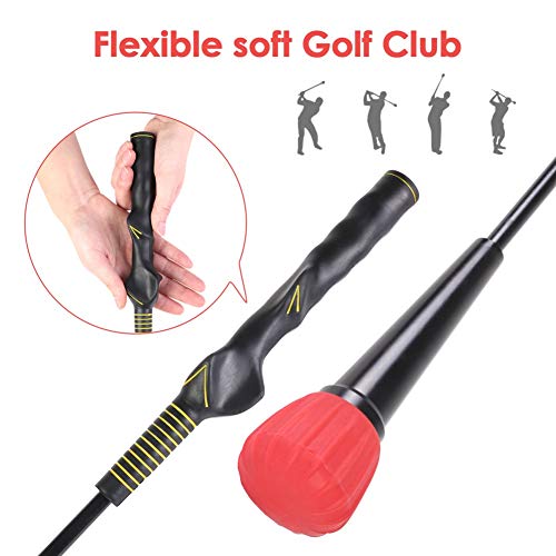 Golf Swing Trainer Aid, Golf Training Stick, Improve Swing Speed and Develops Lag, With 6 Adjustable Power Levels Control, for More Power to Hit Every Club Further, Corrective Grip Right-handed (42)