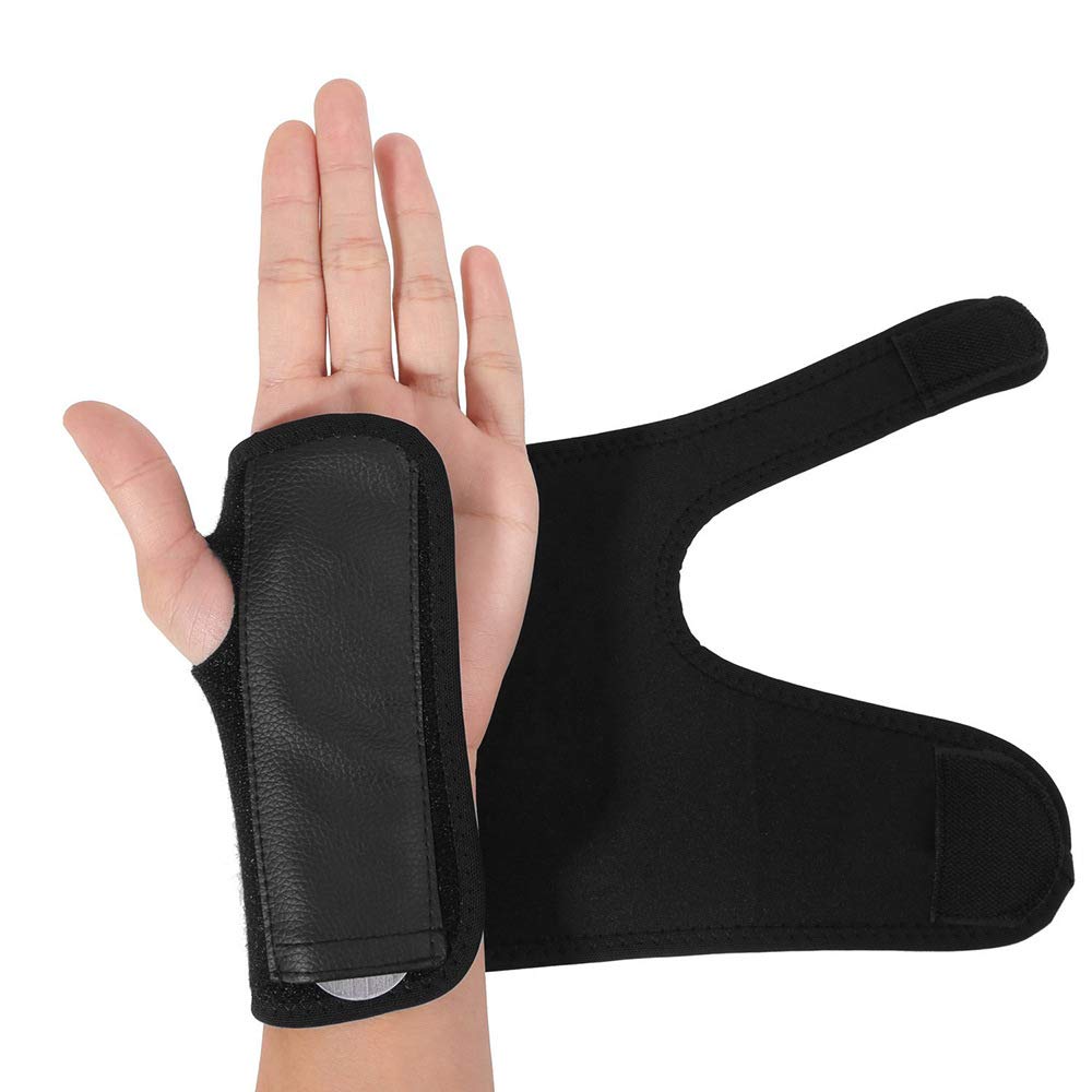 HMQCI Wrist Brace for Carpal Tunnel,Fitted Wrist Brace, Adjustable, Fitted-ComfyBrace Arm Compression Hand Support for Injuries, Wrist Pain, Sprain, Sport (Black,Left)