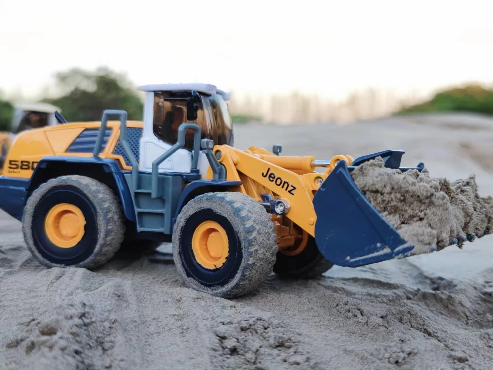 Jeonz 1/50 Scale Alloy Wheel Loader Toy Metal Construction Heavy-Duty Loader Diecast Model