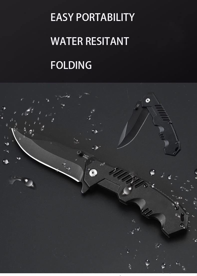 Labstandard Pocket Folding Knife with 3.34β Stainless Steel blade and Aluminum Handle-Folding hunting camping Knife with liner