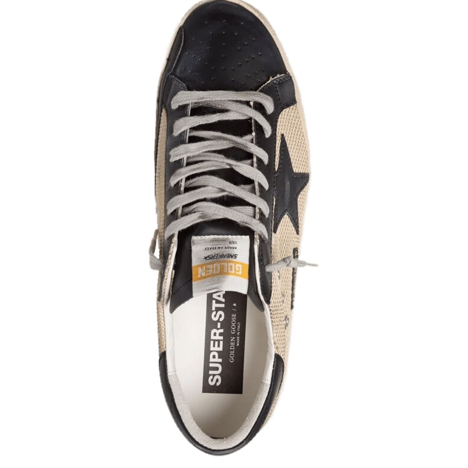 Golden Goose Super-Star Net Upper Leather Toe Lacing Star and Heel Mens Sneakers-41 Brown