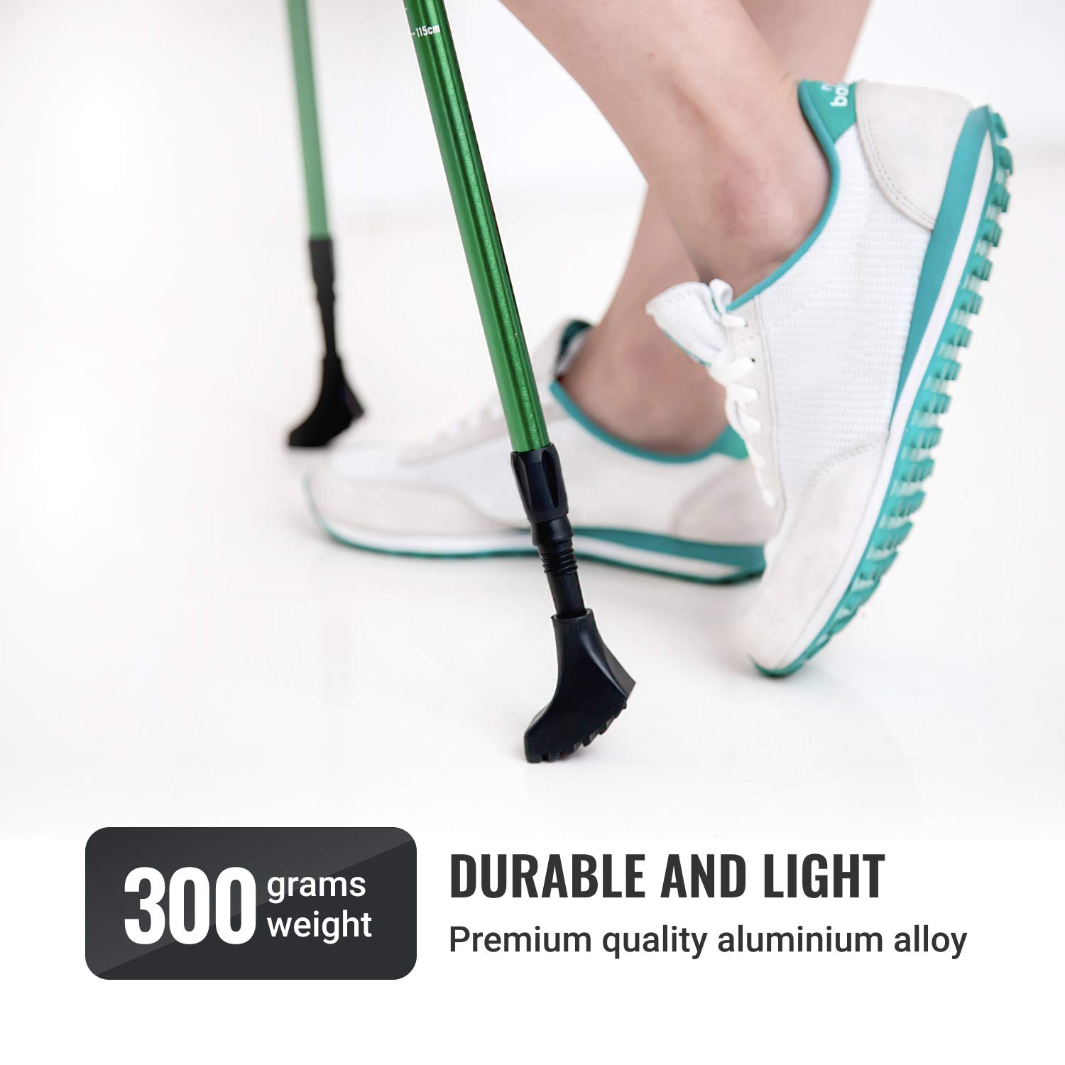 GESS Classic Walker Trekking Poles 2pc/Set, Adjustable Lightweight Nordic Walking Sticks, Aluminum Telescopic Hiking Accessories, Trail Camping Hike
