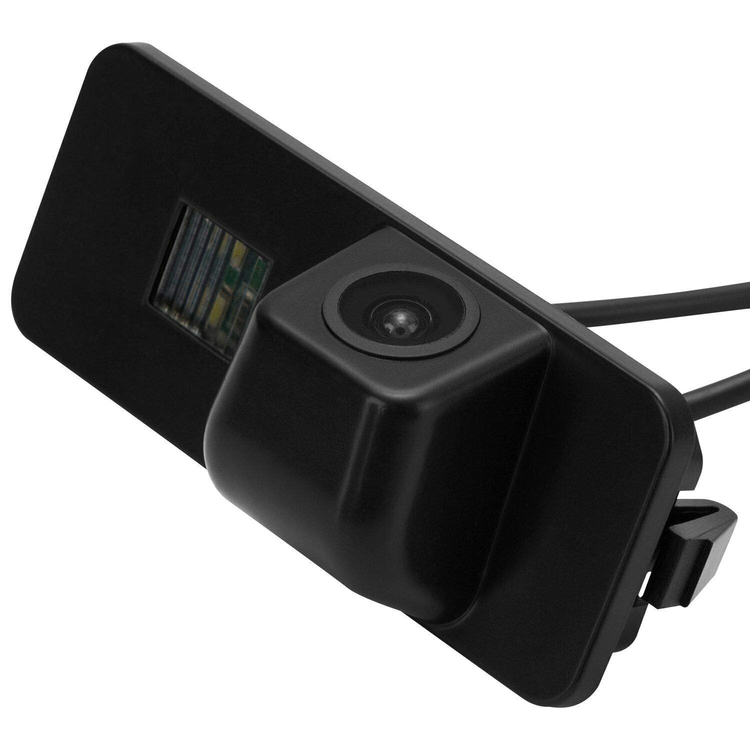 HD Reversing Vehicle-Specific Camera in Number Plate Light License Rear View Backup Camera for VW EOS, Golf V MK5, Passat B7 CC, VW Golf VI MK6 VW Amarok/Robust Seat Leon Altea Skoda Superb