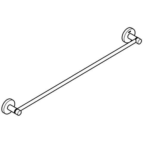 Grohe 40366001 Essentials Metal 26.38-in. Towel-Bar, 25', Starlight Chrome