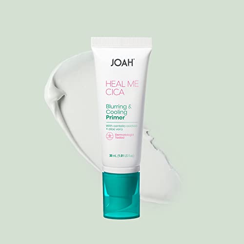 JOAH Heal Me CICA Primer, Blurring & Cooling Face Primer, Centella Asiatica to Reduce Redness, Help Calm Irritated Skin, Cruelty Free, 1.01 fl oz