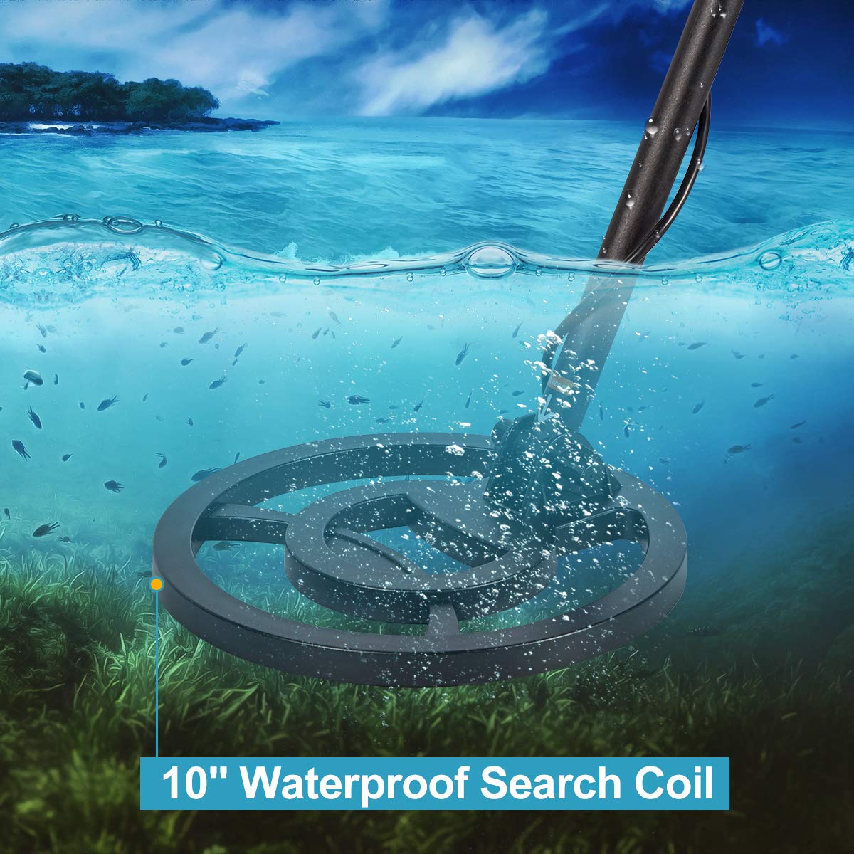 Homedex Metal Detector for Adults Kids,Professional Gold Detectors w/High Sensitivity Depth LCD Display,Adjustable Stem,10" Waterproof Search Coil, Metal Detectors
