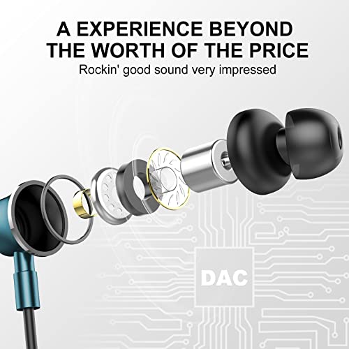 USB C Wired Earbuds, in Ear Earphones USB Type C Headphones for Laptop with Microphone, Magnetic Noise Canceling Headset Compatible for PC iPad Pro Samsung MacBook