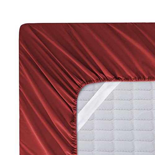 High Thread Count Queen Bed Sheets, 2000 Thread Count, Double Brushed Microfiber, Queen Sheet Set, 4 Pieces - Pilling Resistant - Double Elastic Corners - Wrinkle Free Sheets (Queen, Royal Blue)