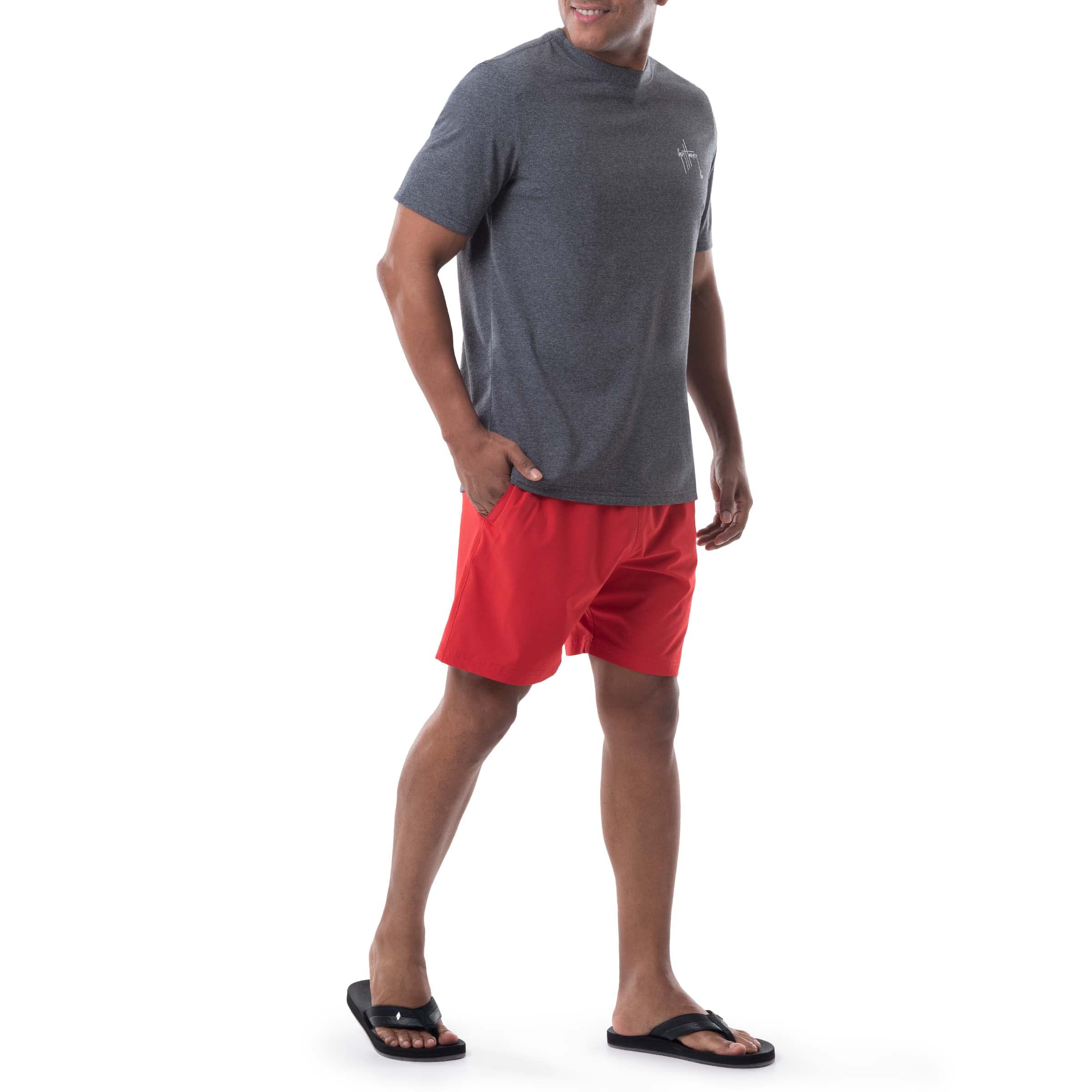 Guy Harvey Men’s Threadcycled Short Sleeve T-Shirt, Sport Grey Heather/American Bills, XXX-Large