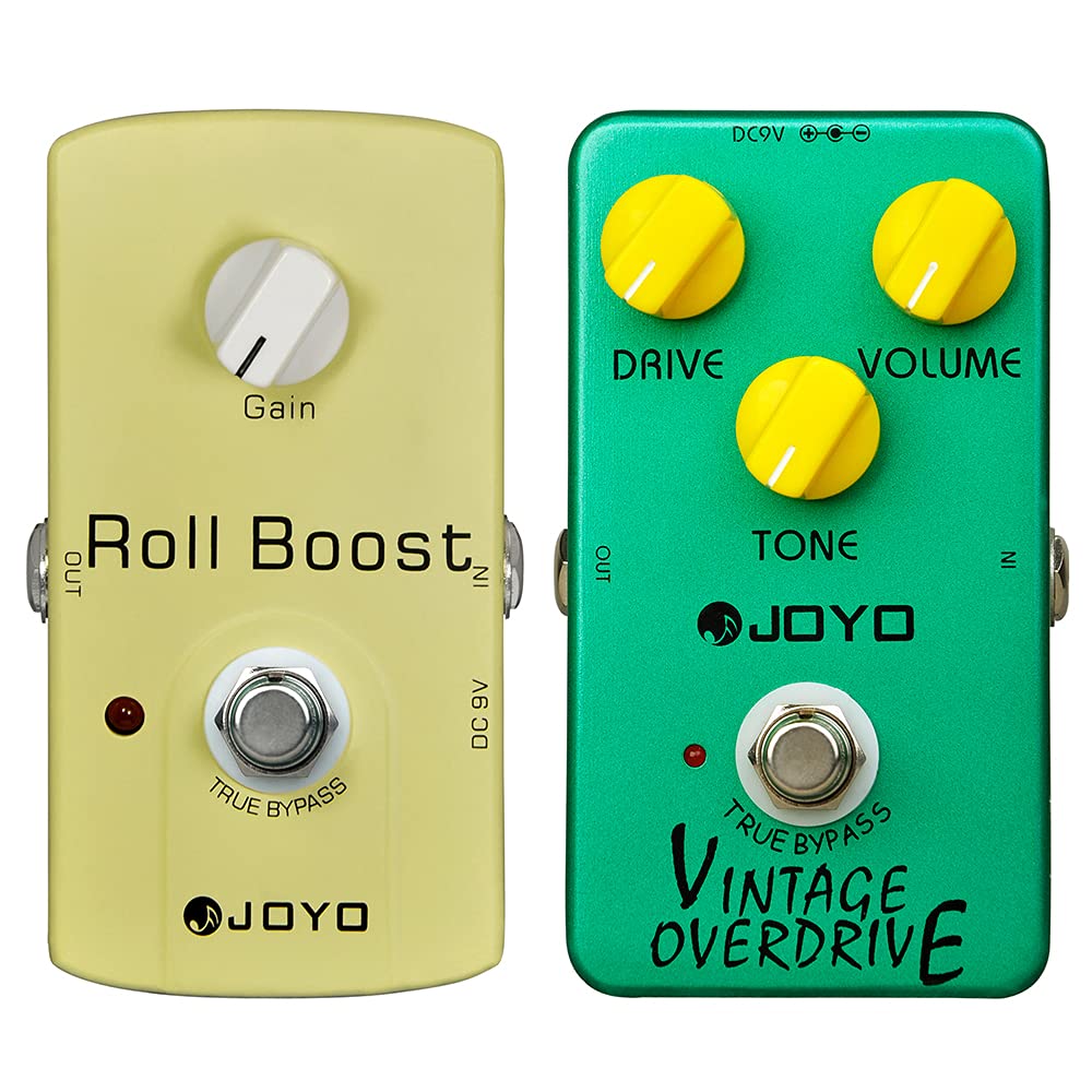 JOYO JF-38 Roll Boost and JF-01 Vintage Overdrive Effects for Electric Guitar Most Frequently Combination Budget Pedals in Bundle