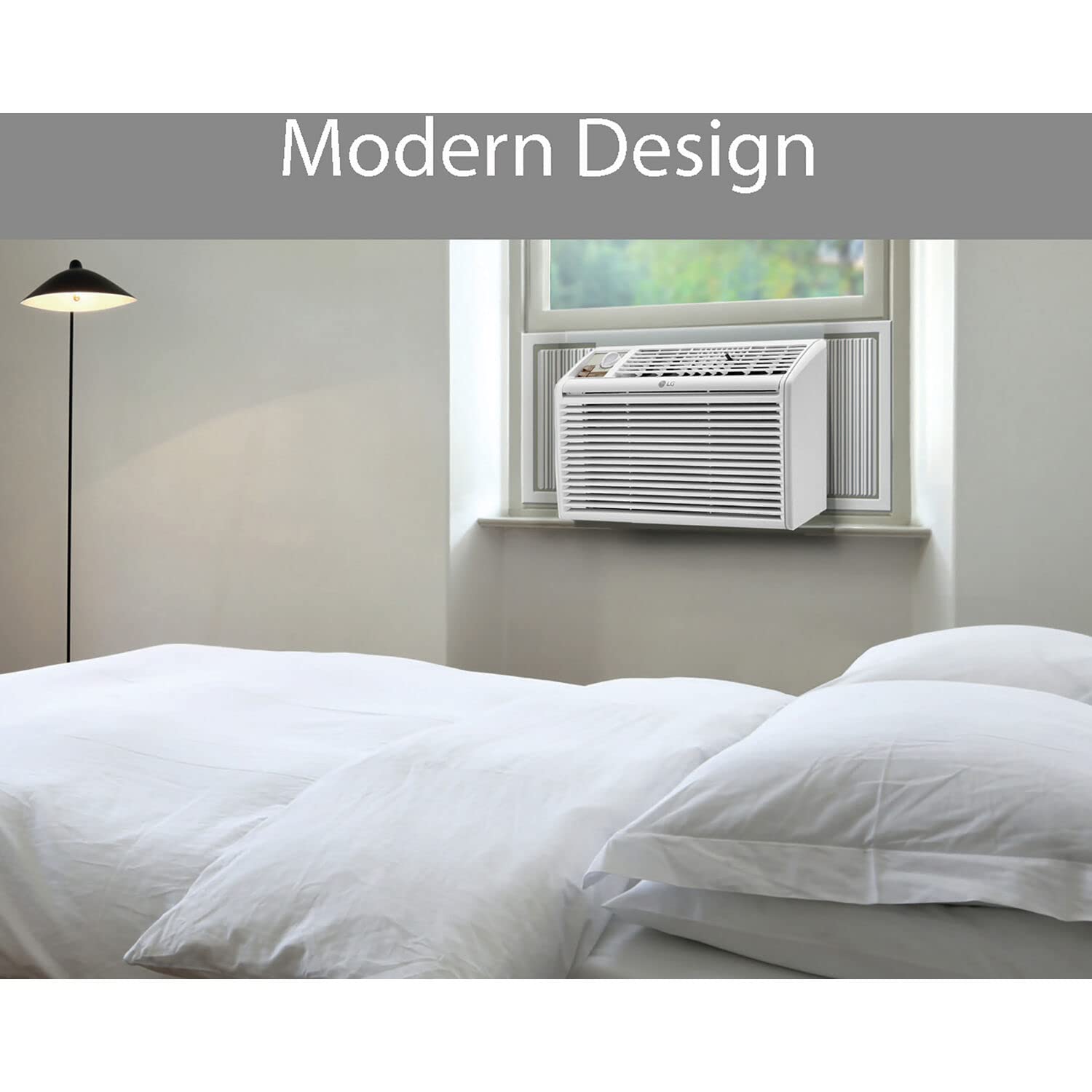 LG 24,500 BTU Window Air Conditioner, 230V, Cools 1,560 Sq.Ft. (39' x 40' Room Size), Quiet Operation, Electronic Control with Remote, 3 Cooling & Fan Speeds, Auto Restart, White