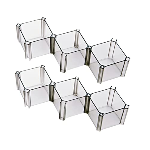Zerodeko Desk Drawer 12 Pcs Plastic Organizer Box Underwears Storage Box Desk Storage Holder Desk Storage Box Storage Container Bra Sock Travel Grey Partition Socks Storage Container