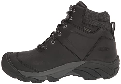 KEEN Men's Targhee 2 Waterproof Insulated Hiking Boot, Black/Black, 12