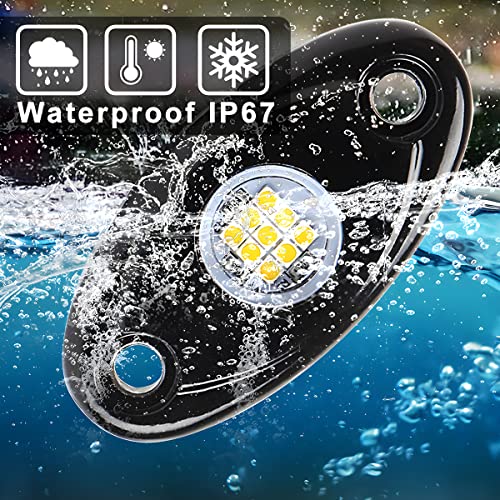 Rock Lights for Trucks, 4 Pods LED Rock Lights, IP67 Waterproof Neon Rock Lights Kits for Pickup ATV Off Road SUV, High Brightness Multifunction Underglow Lighting Glow Trail Rig Lamp (Green)