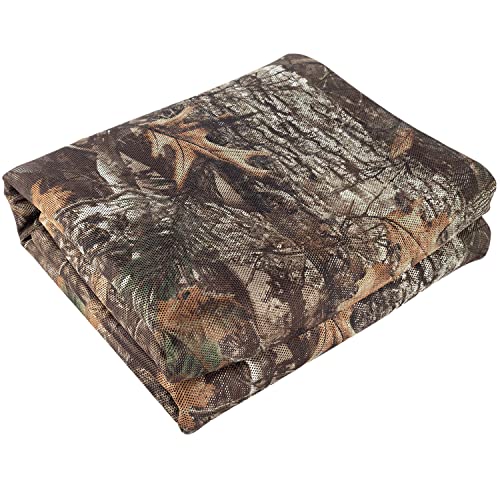 GHILEO Camo Burlap, Mesh Fabric Material Camouflage Netting for Hunting Ground Blinds Photography Ground Cover