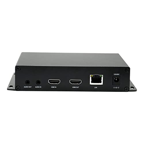 H265&H264/MJPEG HDMI Video Encoder HD 1080P@60HZ OLED Screen Video Audio Encoders with Loopout Max 4 Channels Streams Output HTTP/SRT/RTMP/RTMPS/RTSP IPTV Streaming for YouTube Facebook Live