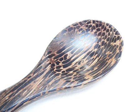 Lot of 10 Pcs. X 3.0" Palm Wood Small Spoons Sugar Seasoning Salt Spoons