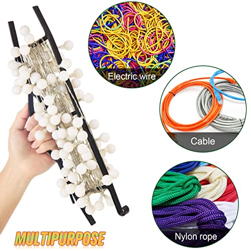 YOUNGJOY All Purpose Christmas Christmas Lights Storage Holder Holiday Lights Holder Light Cord Wind Up Xmas Bead Garland Organizer Cord Hose Wind Up Bulk(16 Inch Black Style A, 5 Pcs)