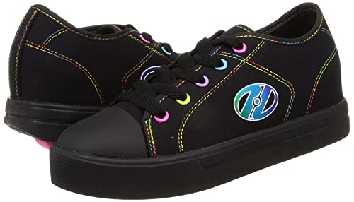HEELYS Girl's Classic X2 (Little Kid/Big Kid/Adult) Black/Rainbow Logo 13 Little Kid M