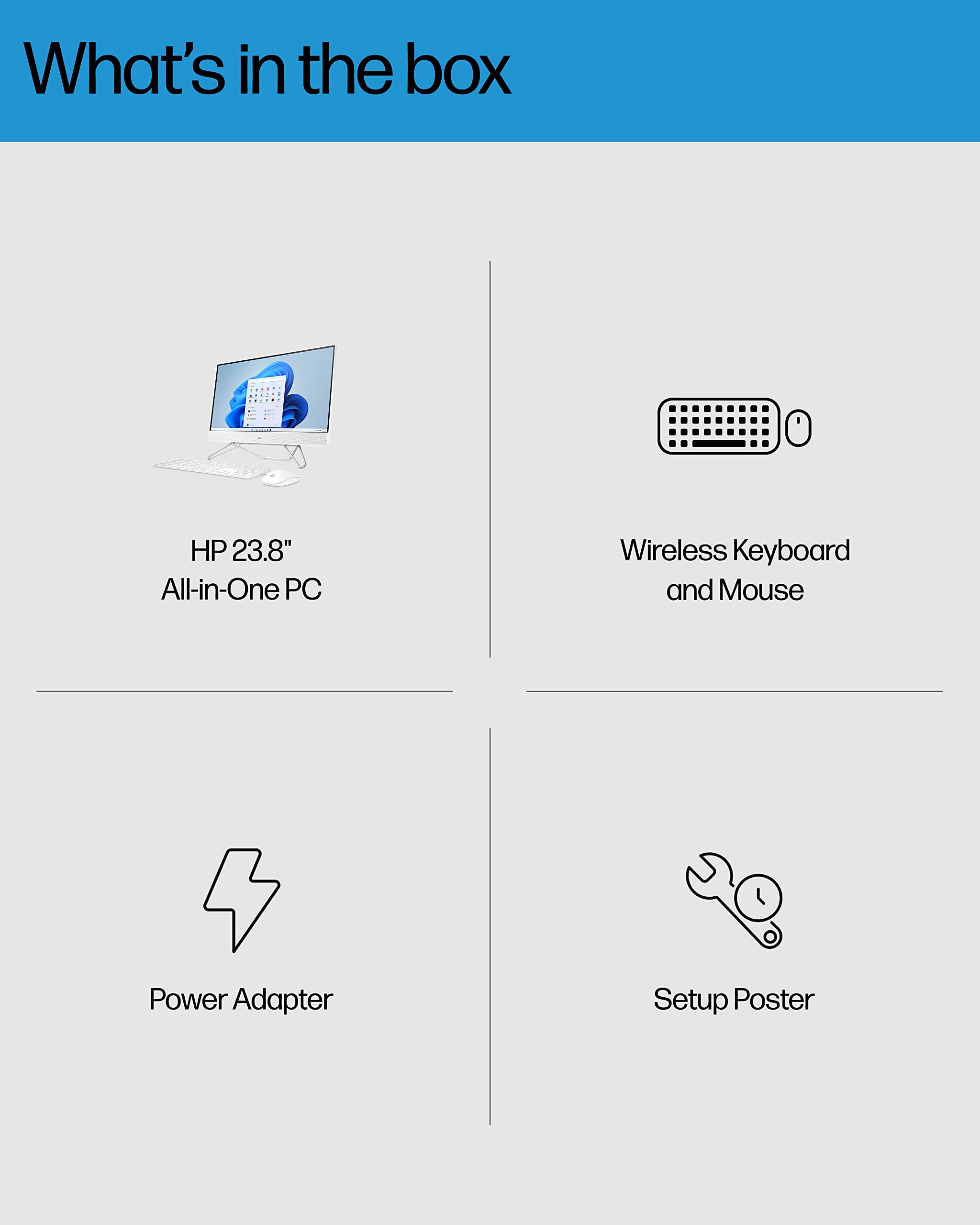 HP 24-CB1180 All-in-One Desktop PC, 23.8" FHD Touchscreen Display, Intel Core i7-1255u Intel Iris Xe Graphics, 16GB RAM, 512GB SSD, Windows 11 Home(Renewed)