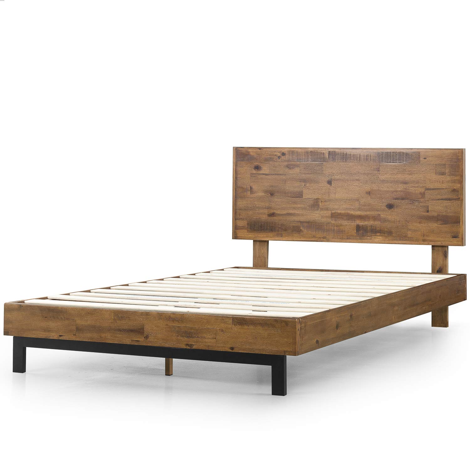 ZINUS Tricia Wood Platform Bed Frame with Adjustable Headboard, Wood Slat Support with No Box Spring Needed, Easy Assembly, Full