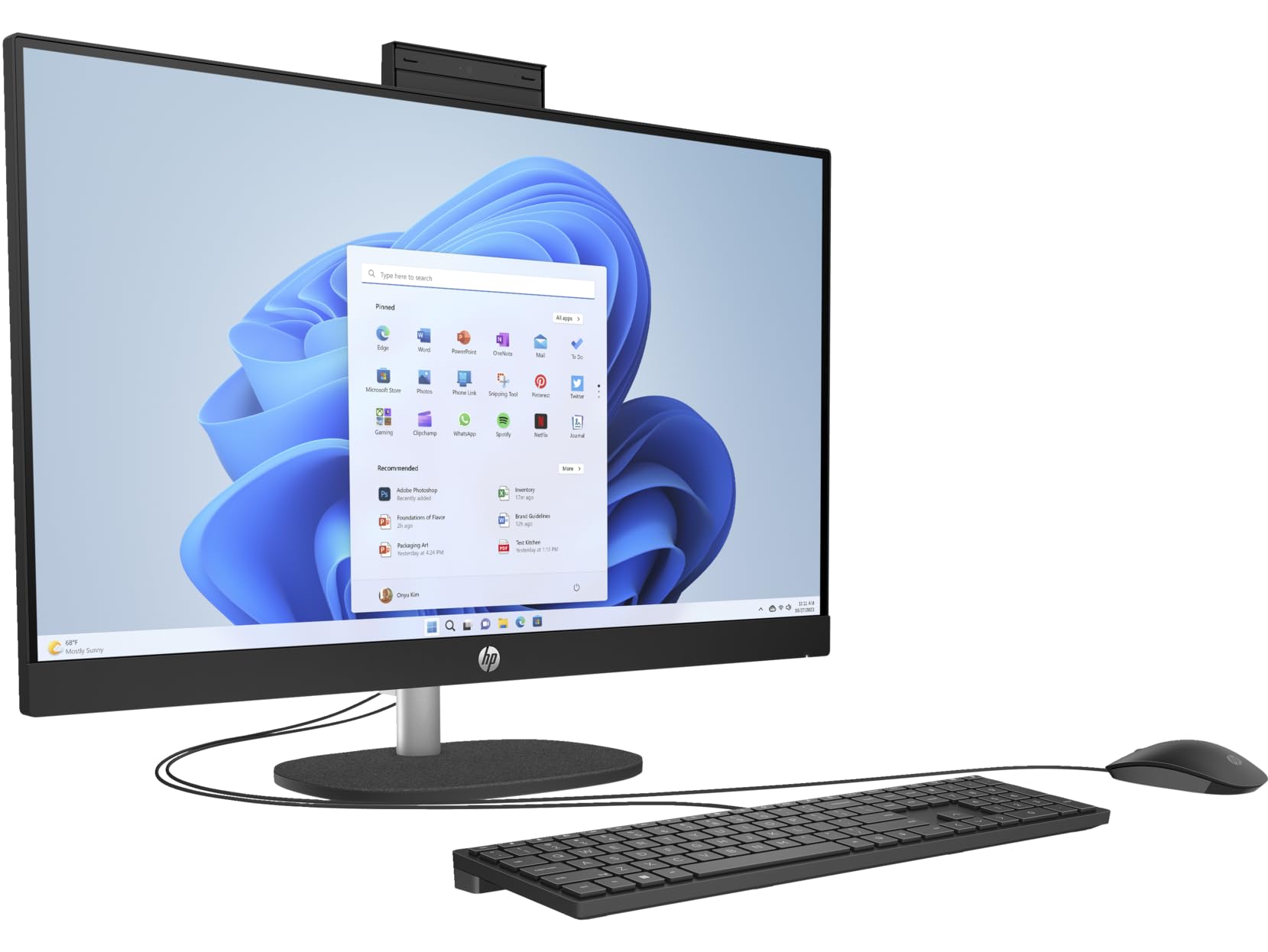HP 27 All-in-One Desktop 4TB SSD 64GB RAM (Intel 13th Generation Core i7 Processor with 10 cores - Turbo Boost to 5.0GHz, 4 TB SSD, 64 GB RAM, 27-inch FullHD, Win 11) PC Computer Essential Pavilion