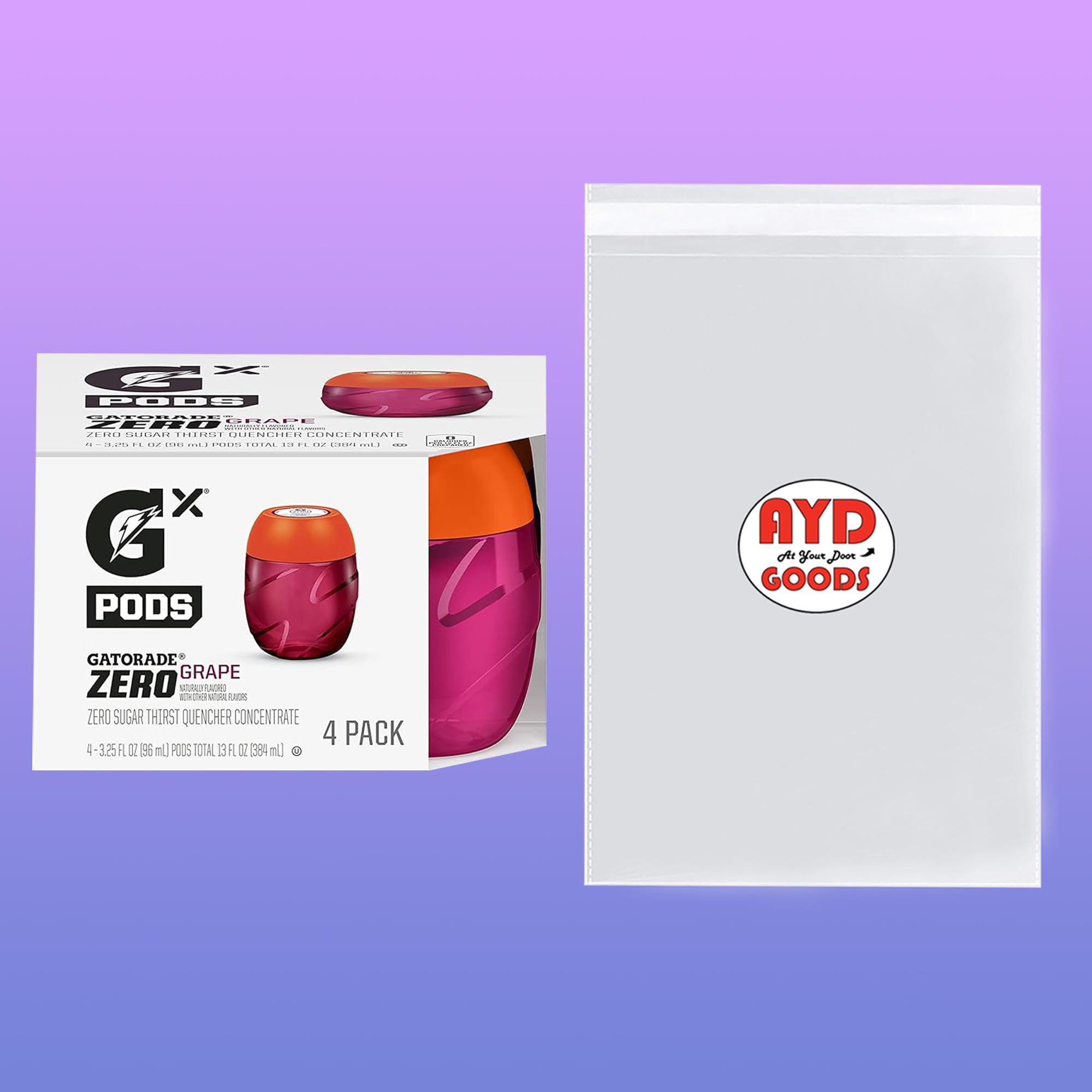 Gx Pods, Grape Zero, 4 Counts of Sugar-Free G Pods for Gx Water Bottle, Makes 30 Fl. Oz.