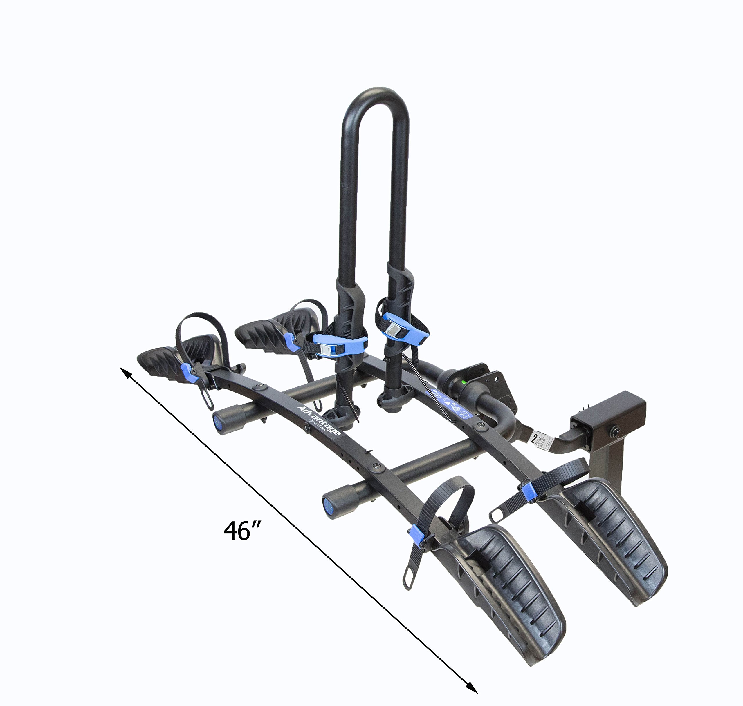 Heininger 2037 Advantage Sports Rack Flat Rack 2 Bike Platform Hitch Mounted Rack with Hitch Lock