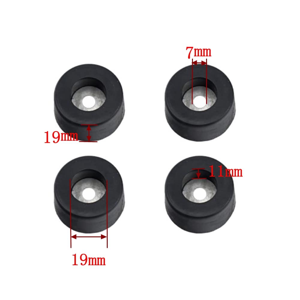 KROYWACHS DJ Speaker Cabinet Rubber Feet for Speaker Cabinets and Flight Case, Repair Kit Accessories Woofer 4PCS 38x19mm for Home Theater Karaoke