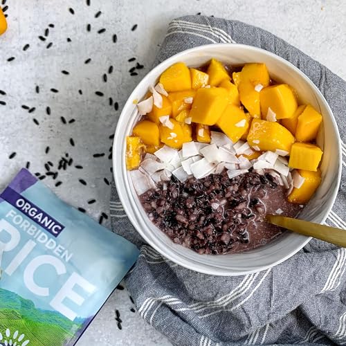 Lotus Foods Bulk Organic Forbidden Black Rice β Gluten-Free, Gourmet & Certified Organic Heirloom Whole Grain Rice, 11 pounds (1 pack)
