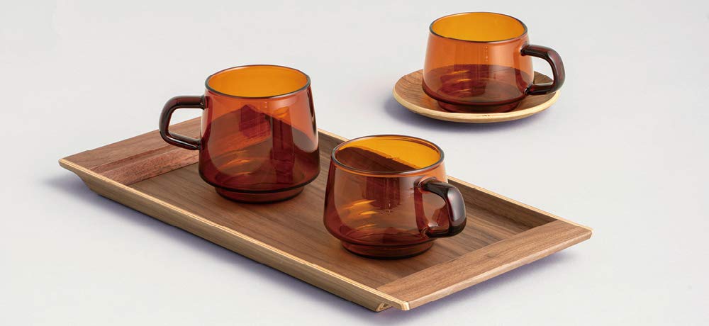 KINTO 21740 SEPIA Cup, 9.1 fl oz (270 ml), Amber, Heat Resistant Glass, Microwave and Dishwasher Safe, Gift, Present