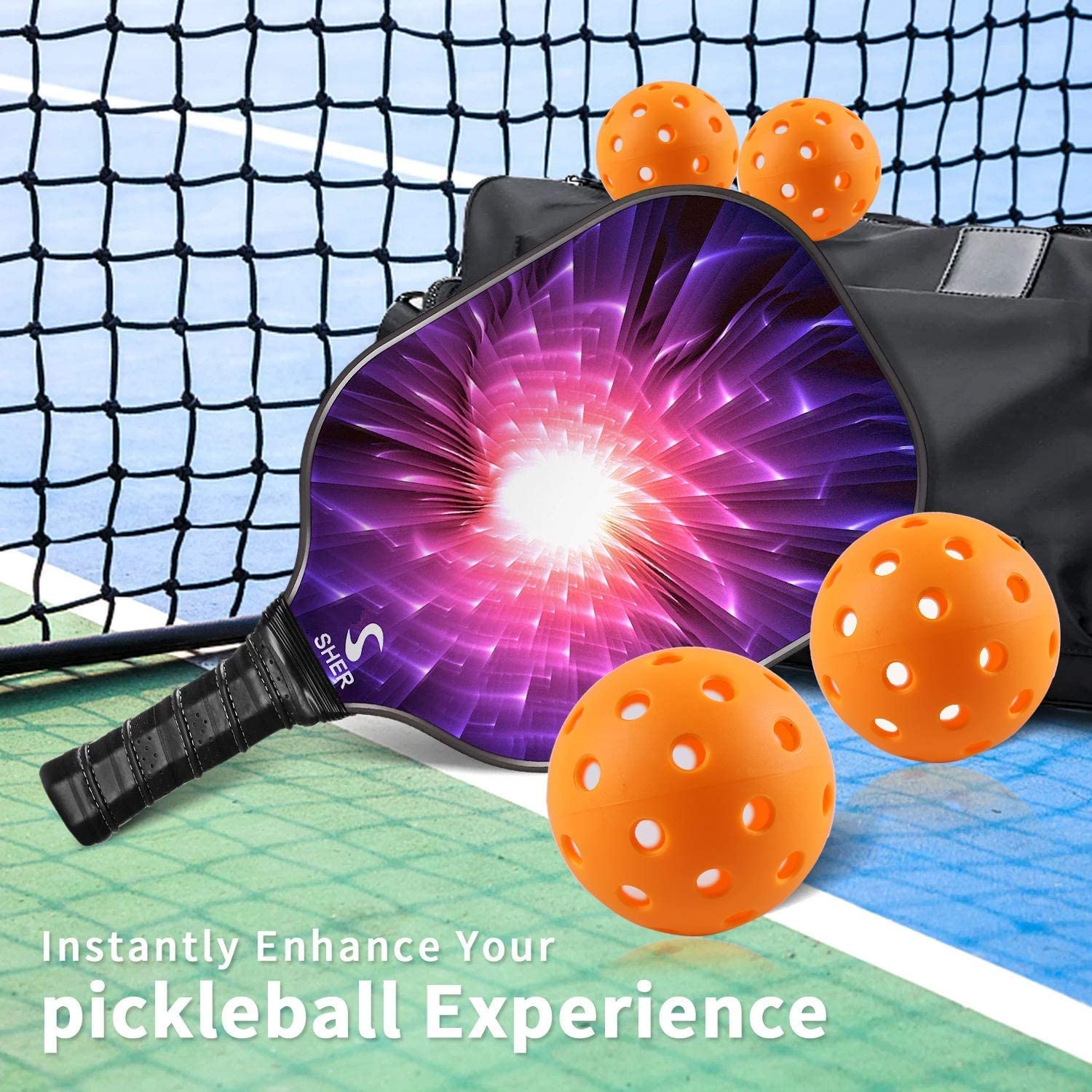 IUZIT 12 Orange Outdoor Pickleball Balls - USAPA Approved, 74mm Diameter, 26g Weight, Excellent Performance, Ideal for All Ages