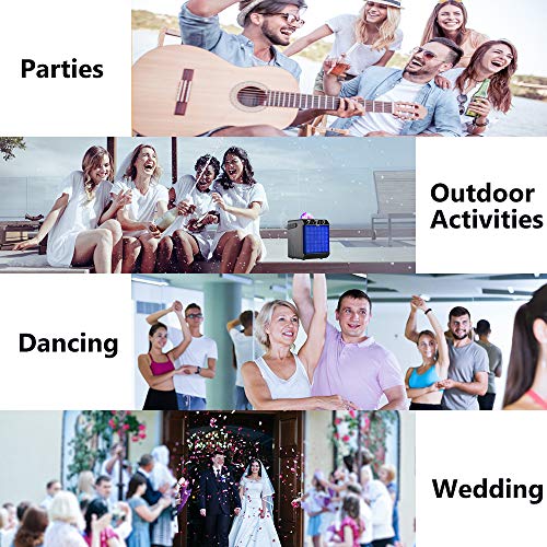 HIKEP Bluetooth Karaoke Machine with Disco Lights, Portable PA System Speaker for Kids Adults with Wireless Microphone for Home Karaoke Activities, Black
