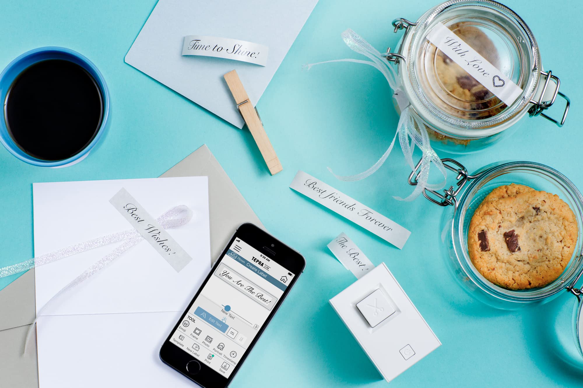 KING JIM TEPRA Lite - Portable Thermal Label Printer from Japan, Easily Operated with a Smartphone