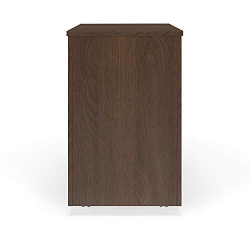 HON Basyx Commercial-Grade Mobile Wooden Pedestal, Filing Cabinet, Standard, Light Walnut