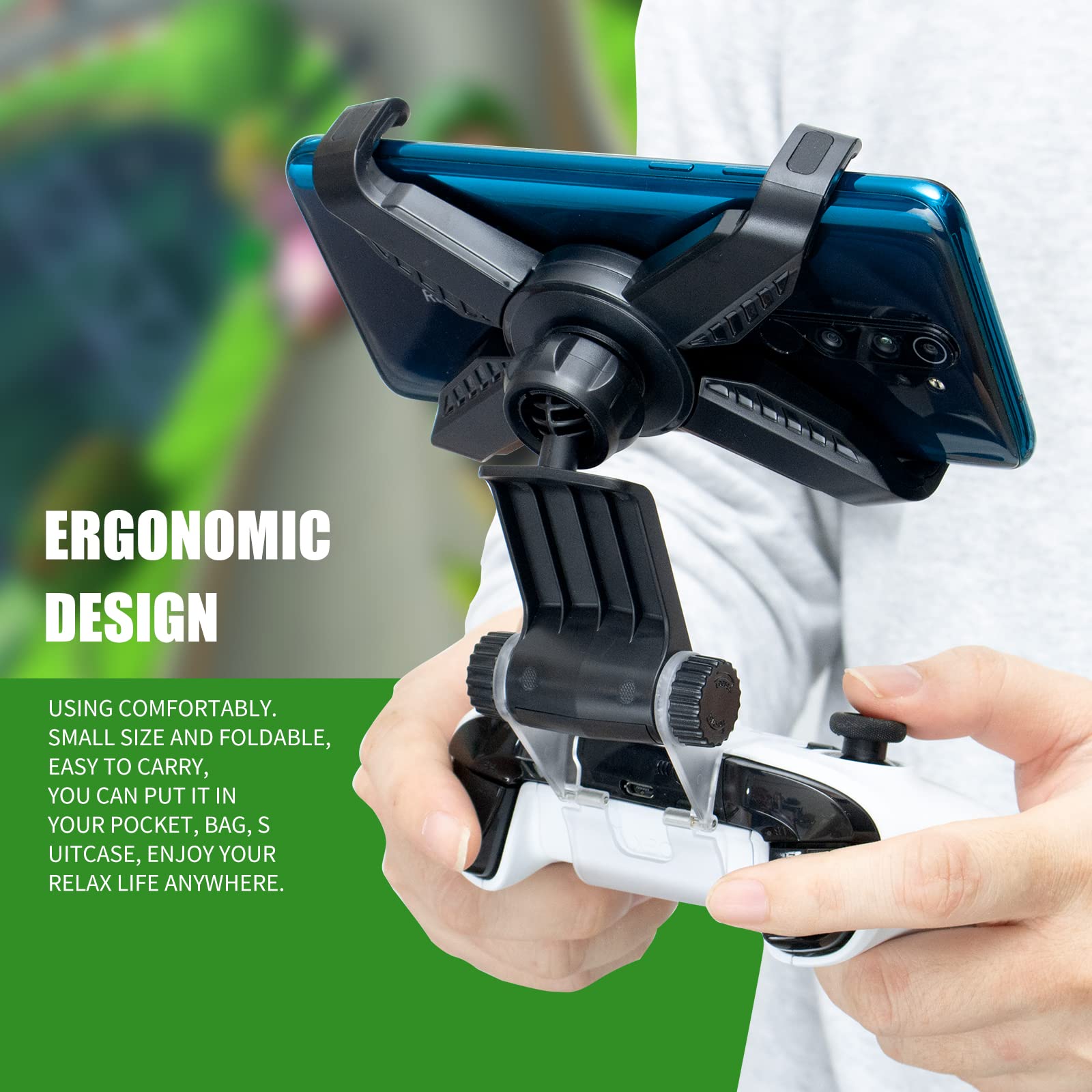 Olygive Xbox Series X Controller Phone Mount, Black, Compatible with Smartphones