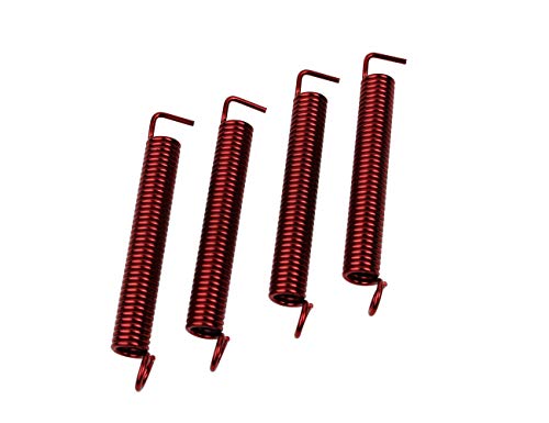 Guyker Guitar Noiseless Tremolo Bridge Springs(Set of 4) Replacement for Fender Strat ST Stratocaster Floyd Rose Style Precision Instruments - Red