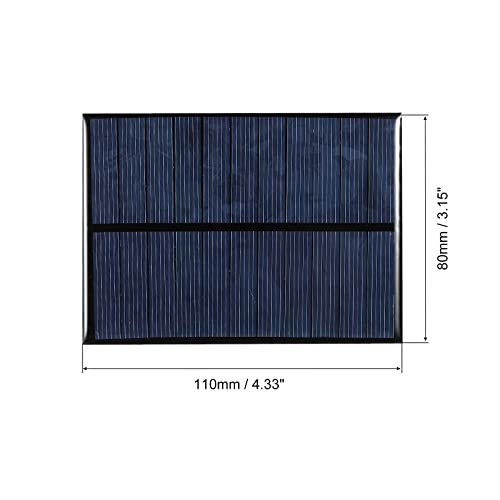 MECCANIXITY Mini Solar Panel Cell 5.5V 200mA 0.8W 110mm x 80mm for DIY Electric Power Project Pack of 2