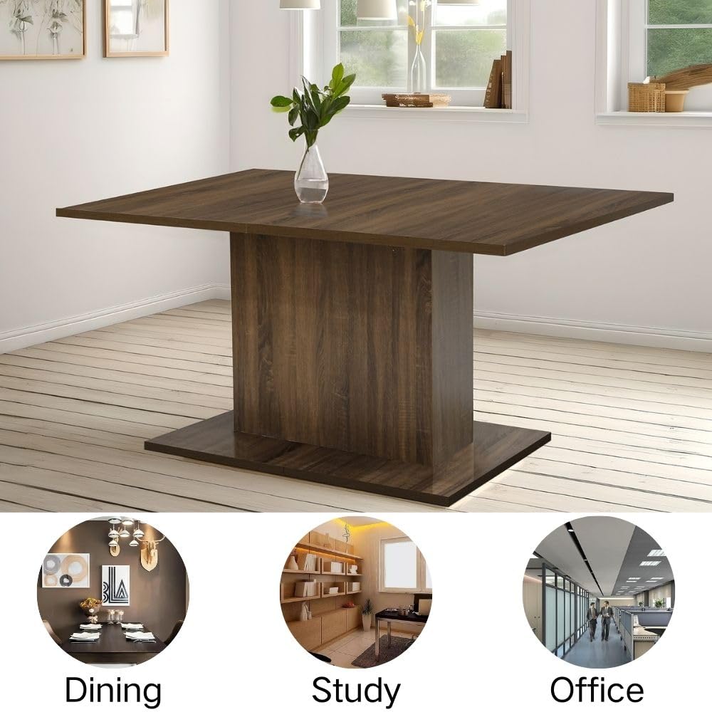 Homy Casa High Gloss Extendable Dining Table Wooden Dining Room Table 63.1" - 80" Saving Spaces for Kitchen Restaurant Home Office White Meeting Table, for 4-8, White (Wood)