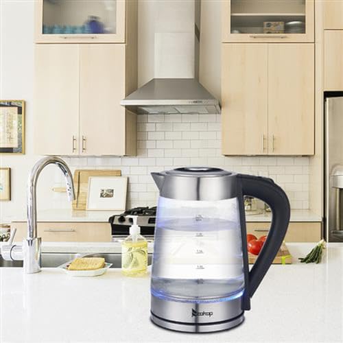 HD-250 110V 1500W 2.5L Electric Kettle with Blue Glass For Home