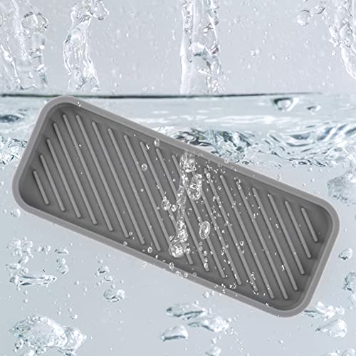 Kakalote Silicone Organizer Tray for Kitchen Sink,Silicone Sponge Holder Kitchen Sink Organizer Tray Dish Caddy Dispenser,Scrubber Spoon Holder