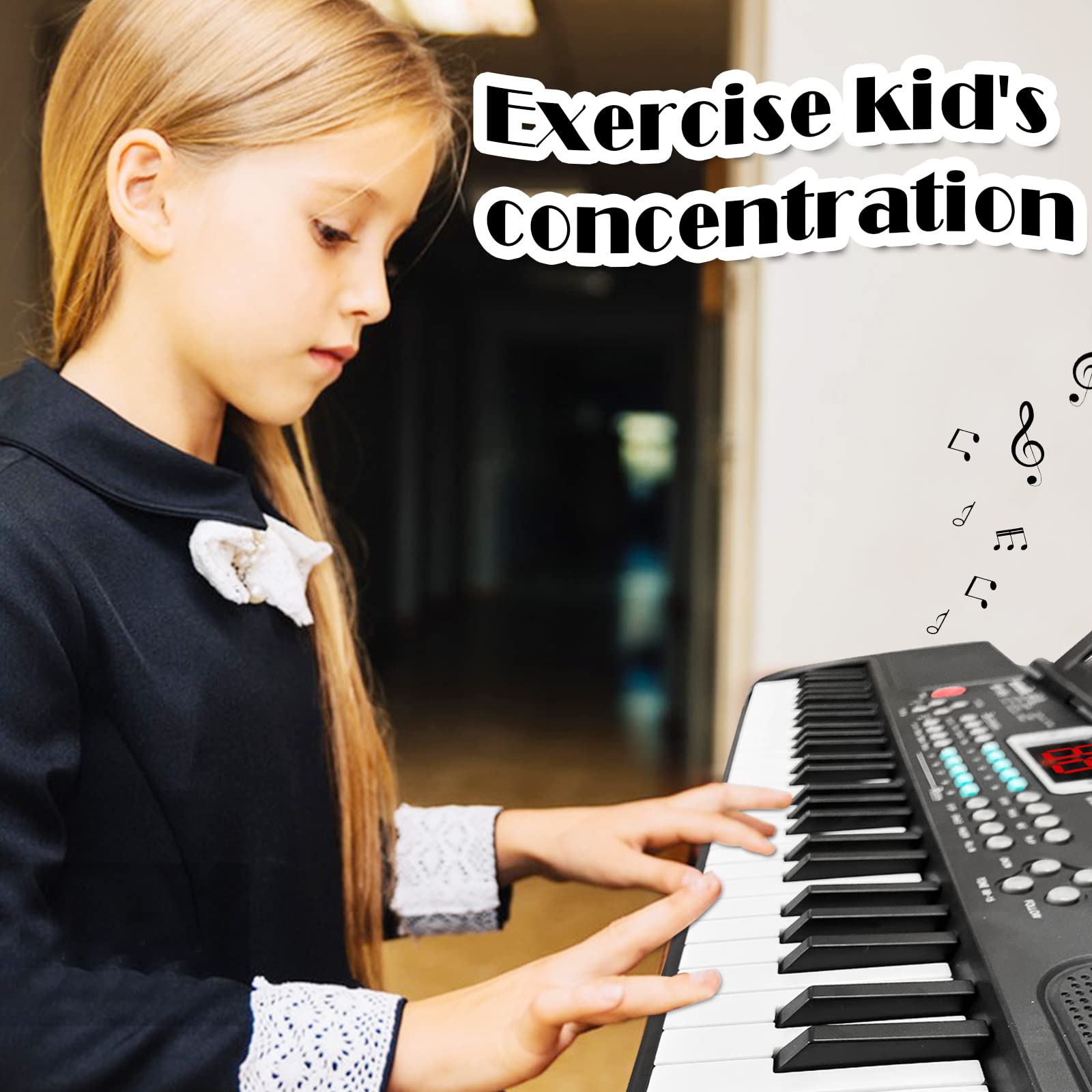 laoyeboho 61 Keyboard Piano, Portable Keyboard Piano for Beginners, Children's Piano Keyboard, Electronic Digital Piano With Built-in Speaker and Microphone, School Gift,Children's Birthday Gift