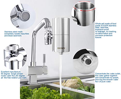 HOMY Water Purification Unit - Chlorine Reduction, Stainless Steel